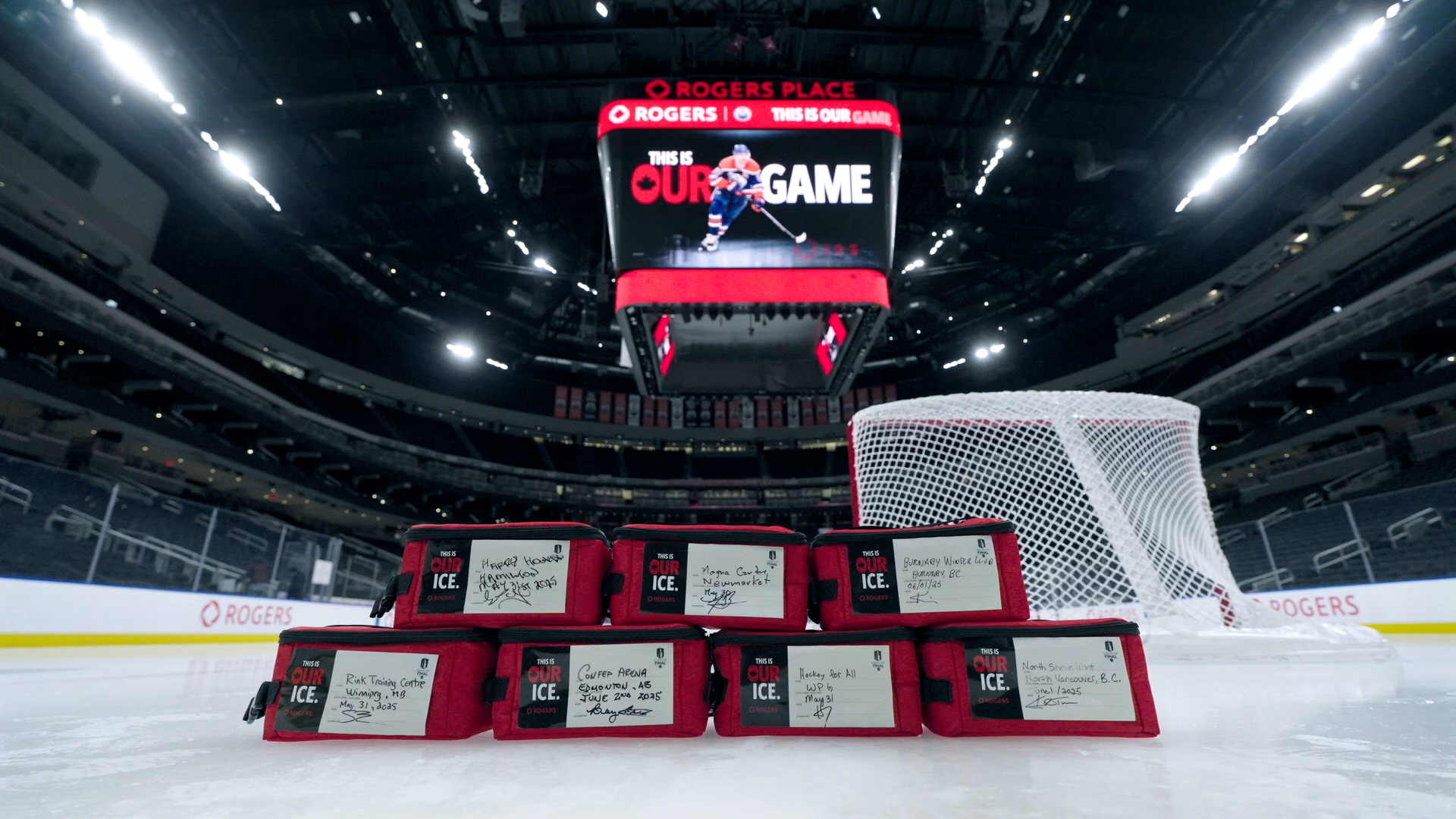 Pieces of hometown Oiler rinks added to Rogers ice