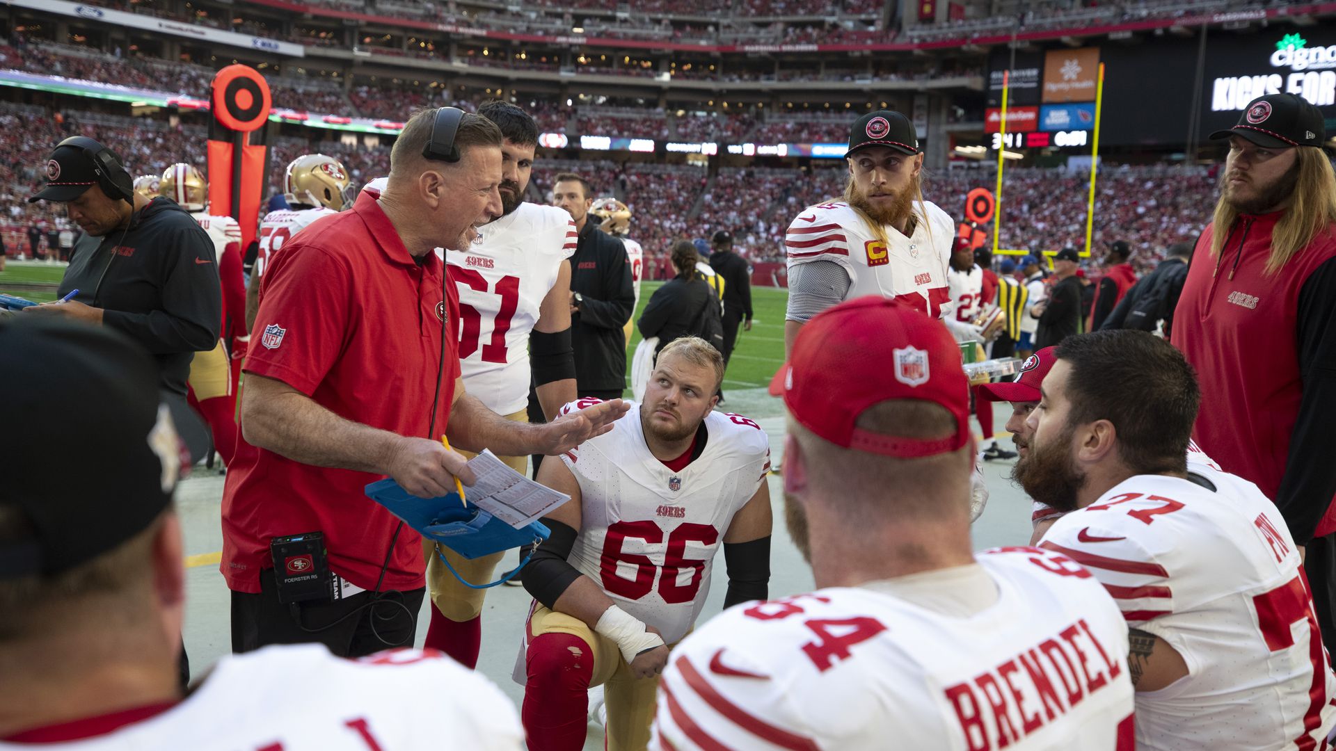 Where did the 49ers offensive line rank in 2024?