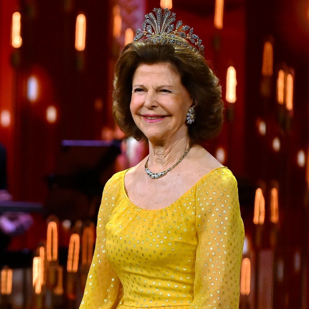 Sweden's Queen Silvia Pulls a Princess Anne in 49-Year-Old Evening Gown ...