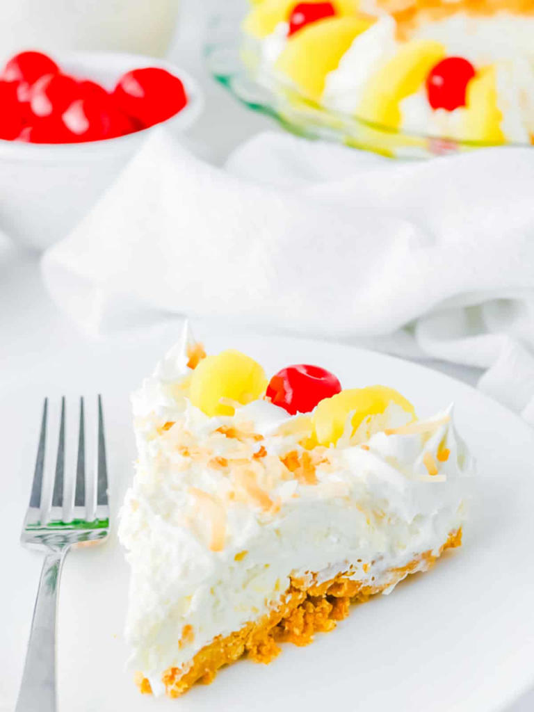 Simple pina colada pie