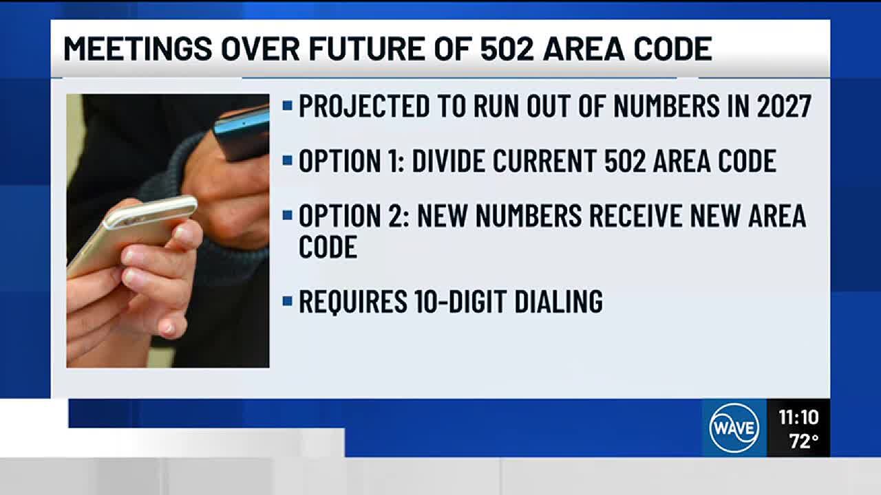 502 no more? Public input sought on potential new area codes