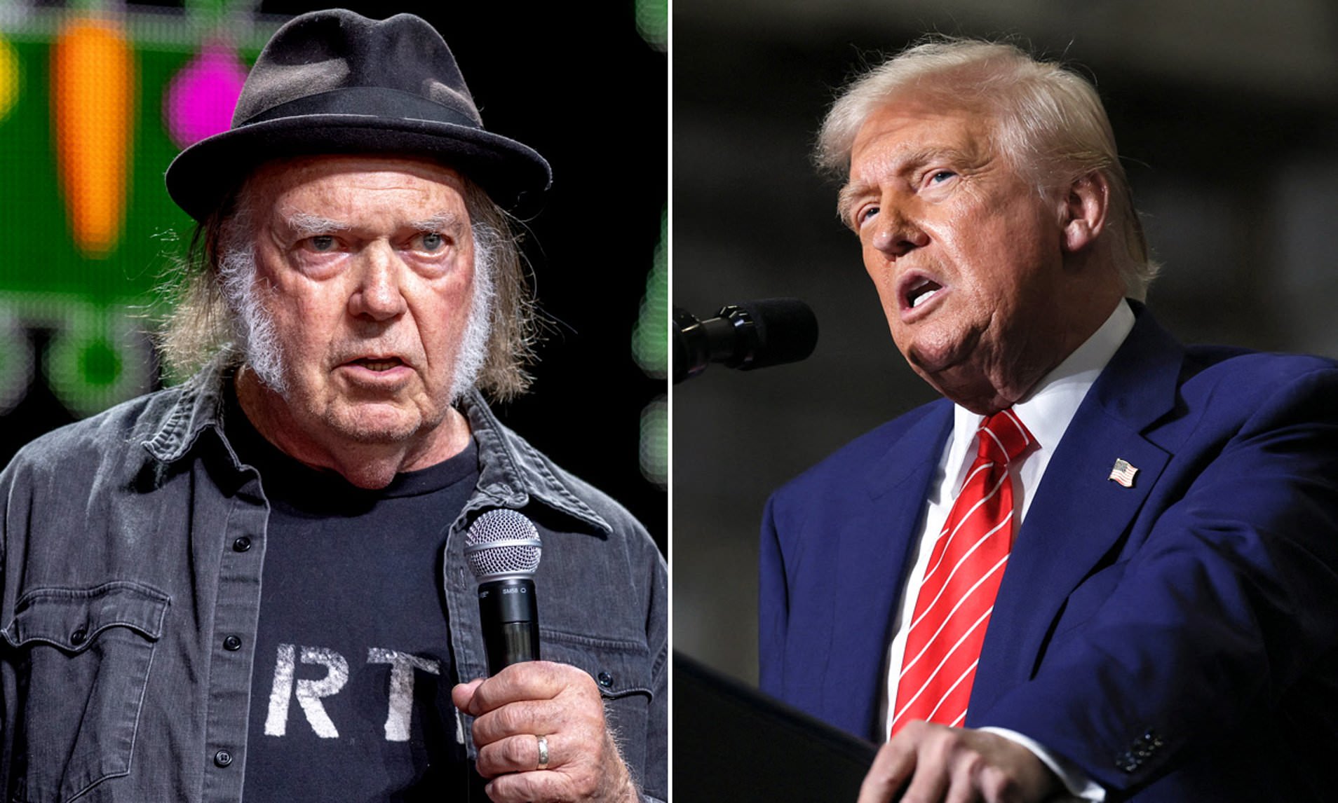 Neil Young invites Trump to a concert on his summer tour after after ...