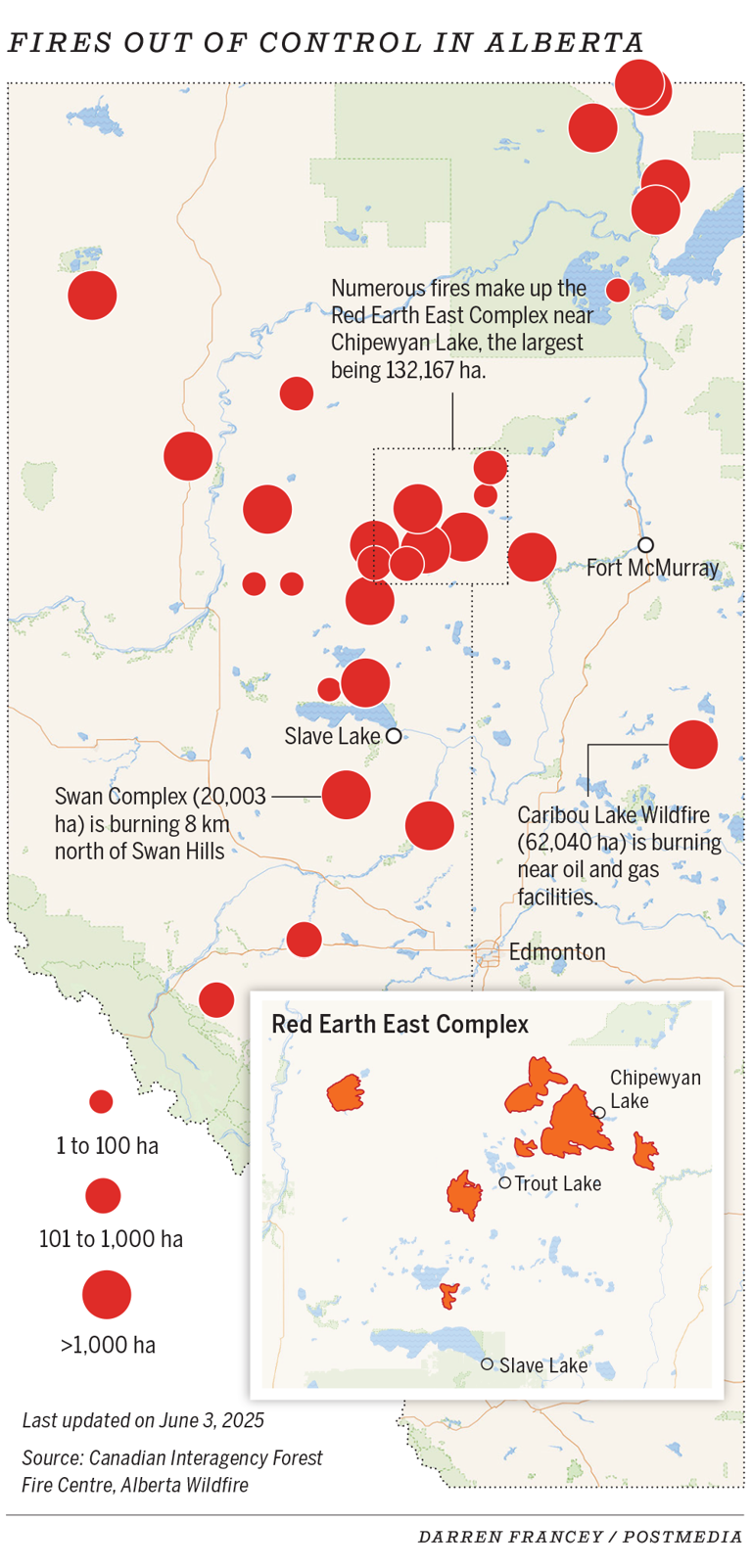 Wildfire updates: More hot, dry conditions expected | CNRL restarts ...