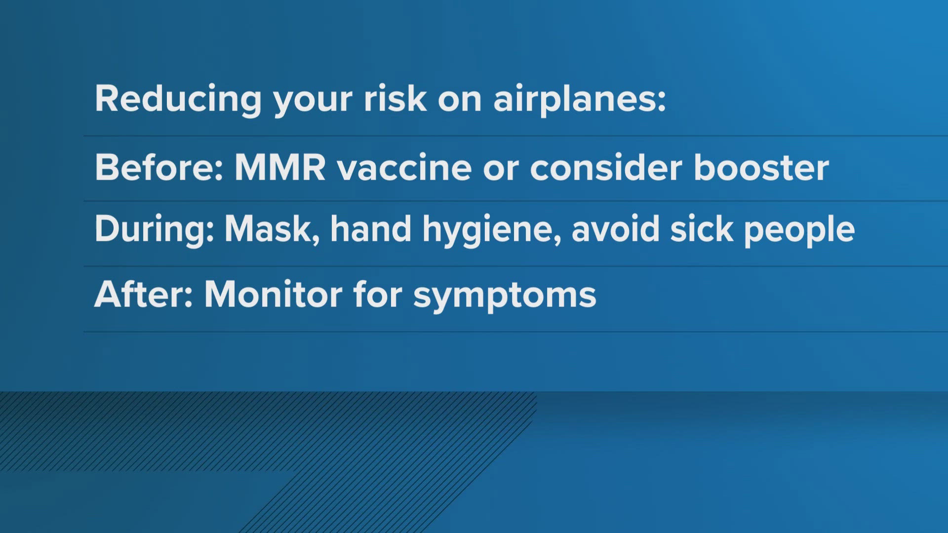 CDC warns of measles while traveling