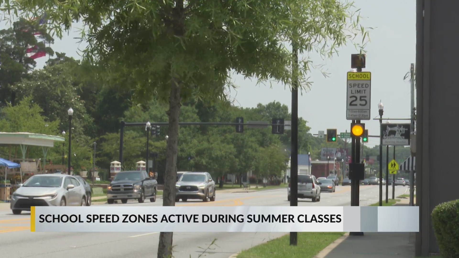 School speed zones active during summer classes