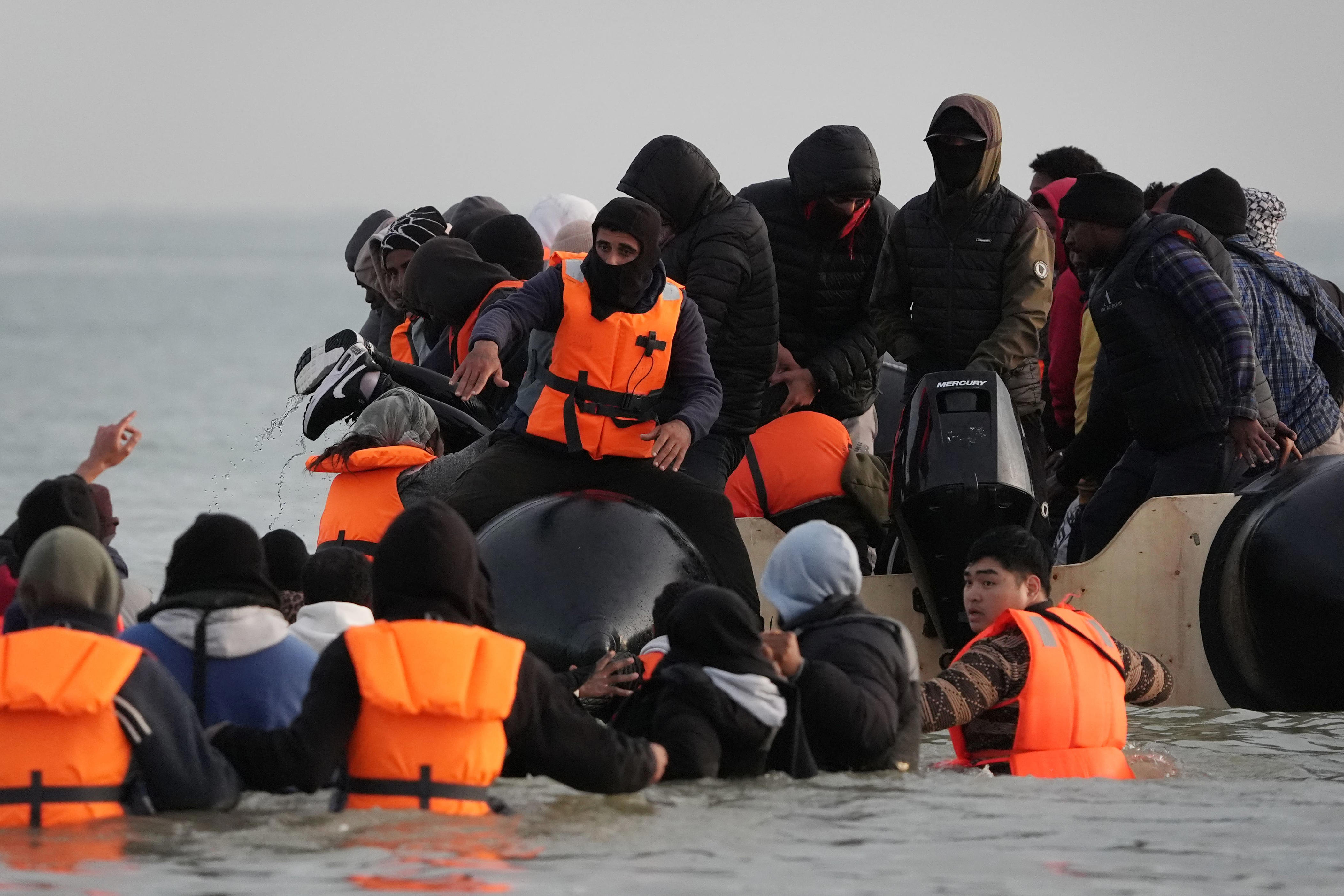 Number of overcrowded small boats carrying more than 80 migrants across ...