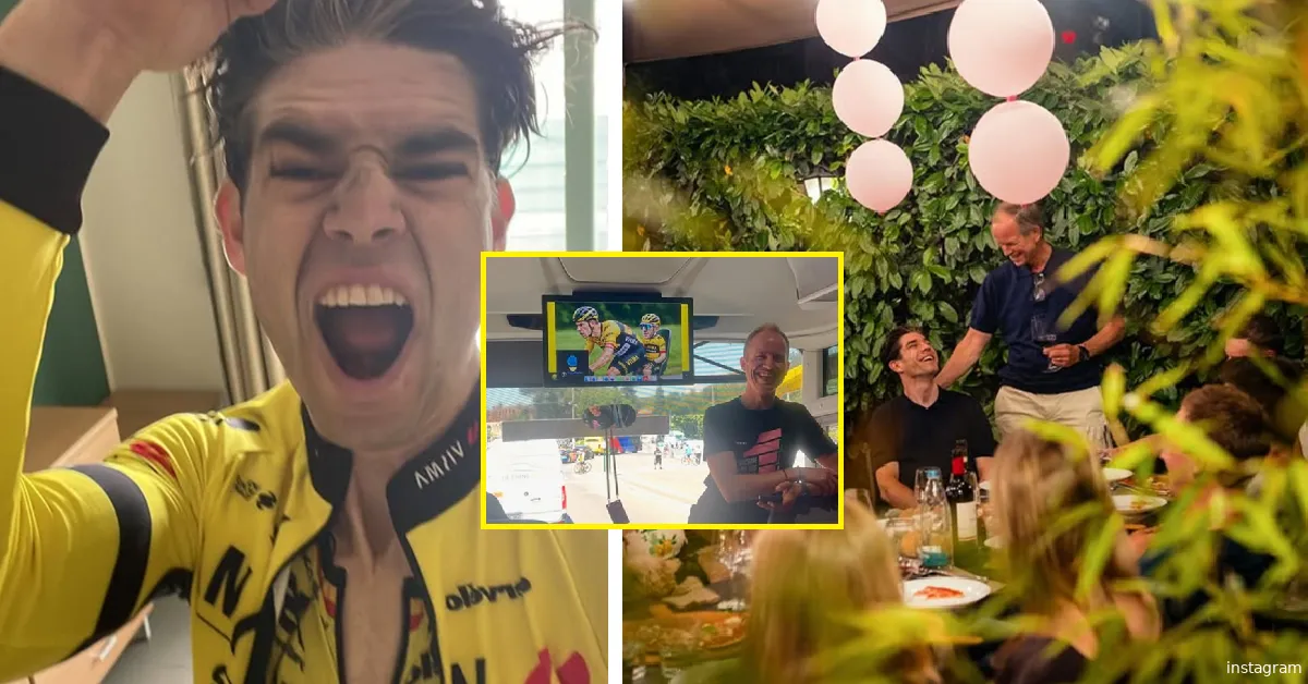 Wout van Aert en Visma | Lease a Bike delen behind the scenes-content ...
