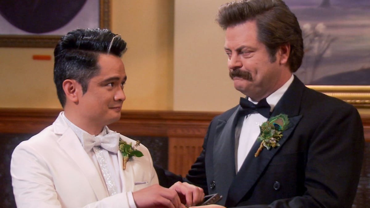 ‘Ron was best man at a gay wedding’: Nick Offerman shuts down an anti ...