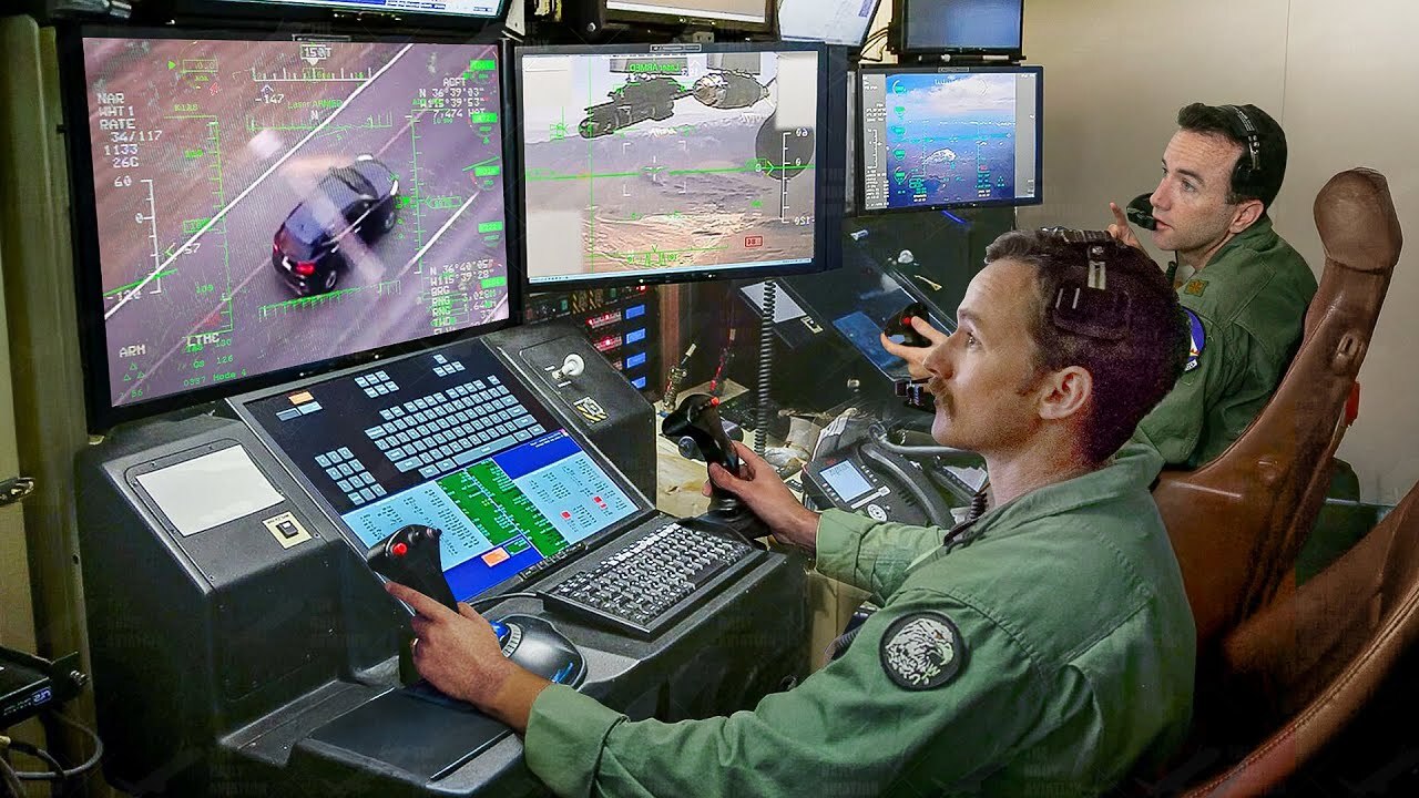 Exploring the Advanced Cockpit of a US Air Force Drone Bomber