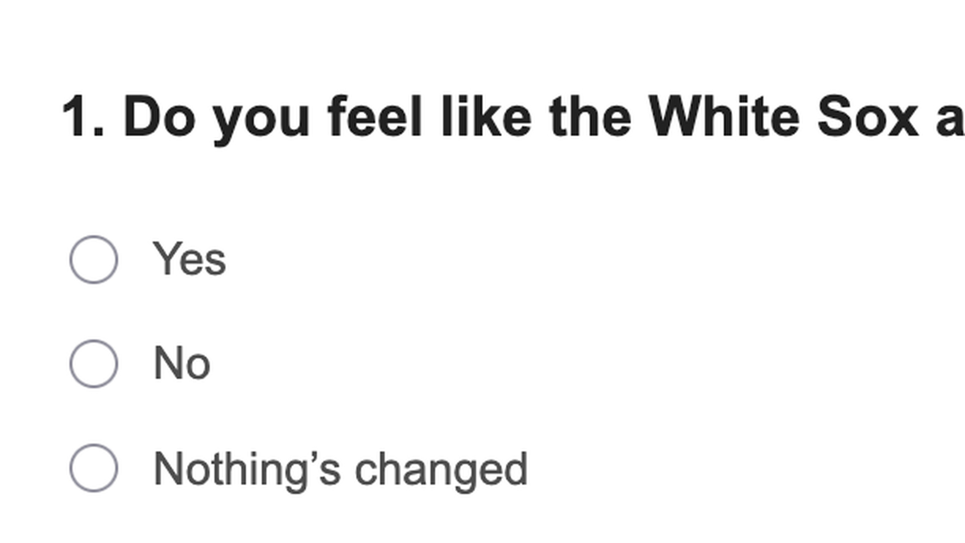 White Sox Reacts Survey: Rebuild temperature check