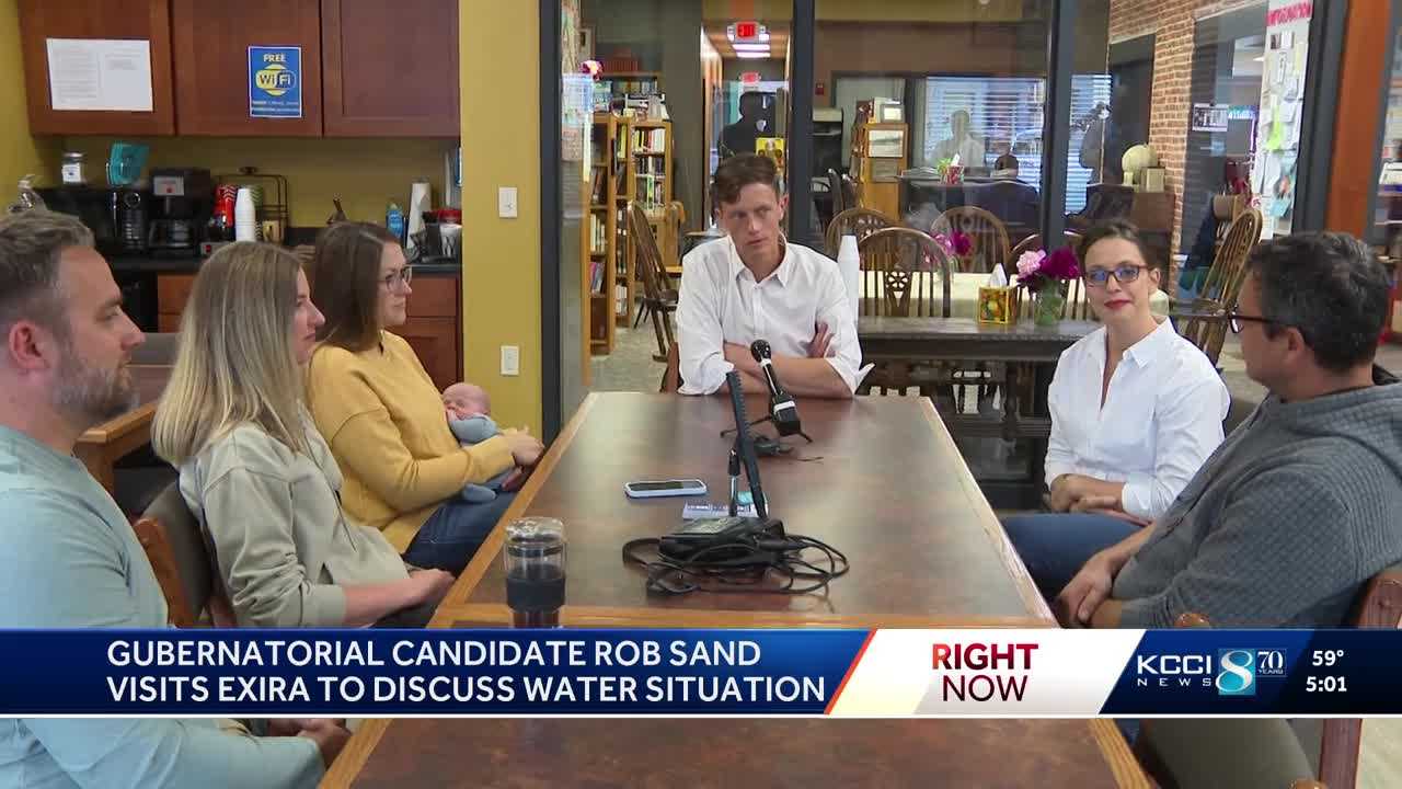 Democratic candidate for governor Rob Sand visits Exira after drinking ...