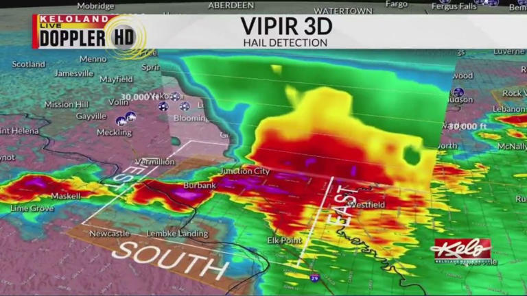 Storms tear through KELOLAND Monday