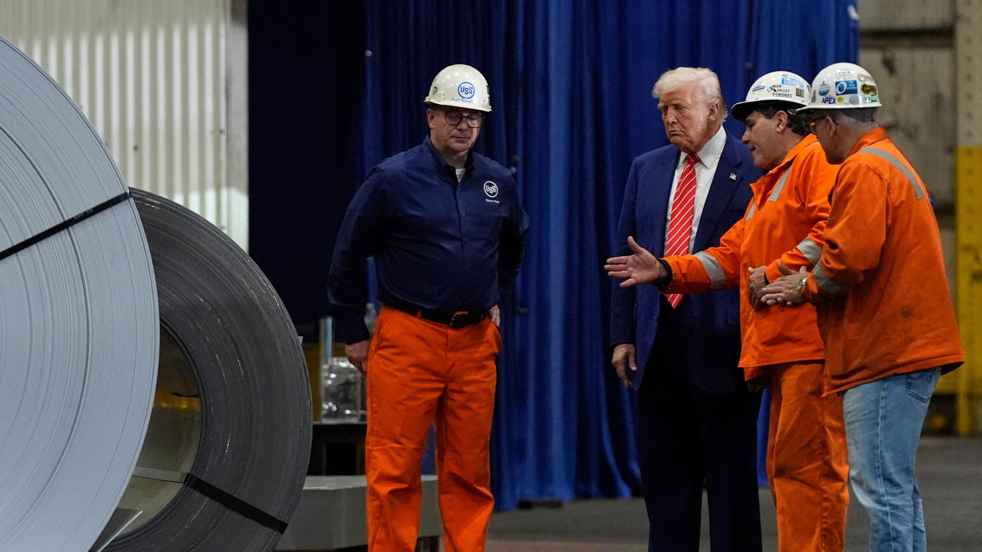 Trump tells US steelworkers he’s going to double tariffs on foreign ...