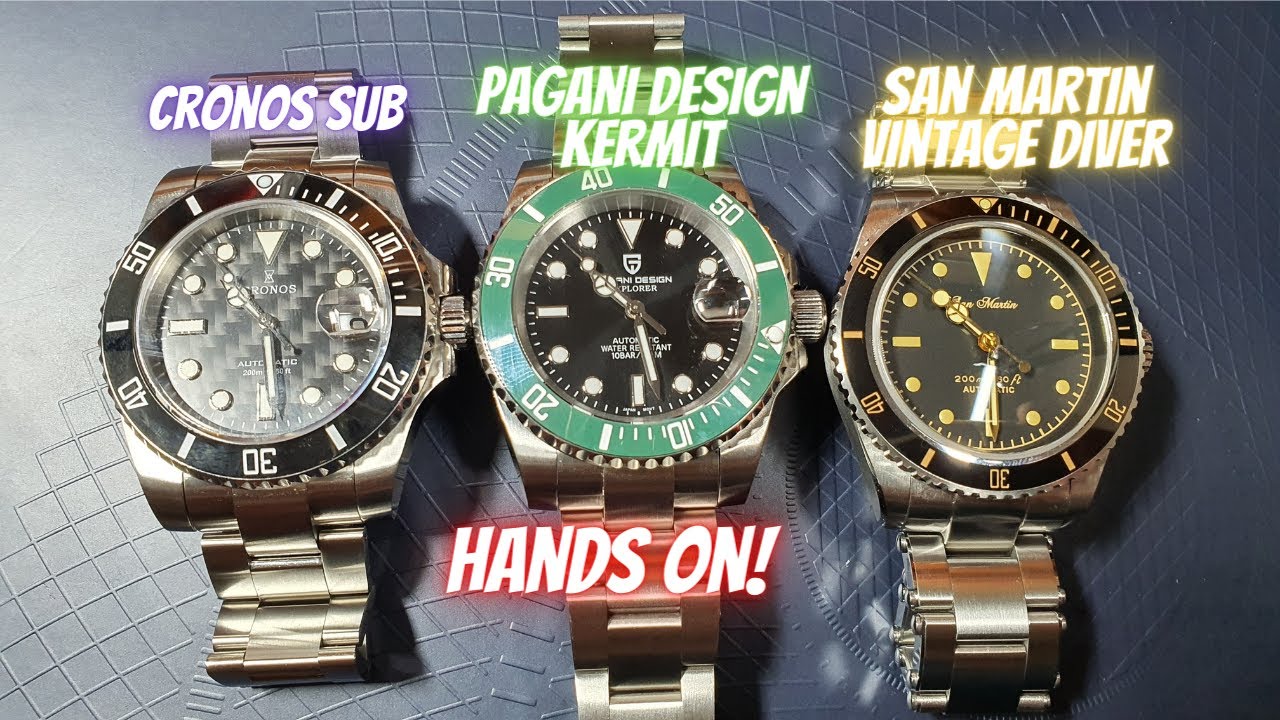 Cronos Sub Homage, Pagani Design Cermit & San Martin Vintage Diver ...