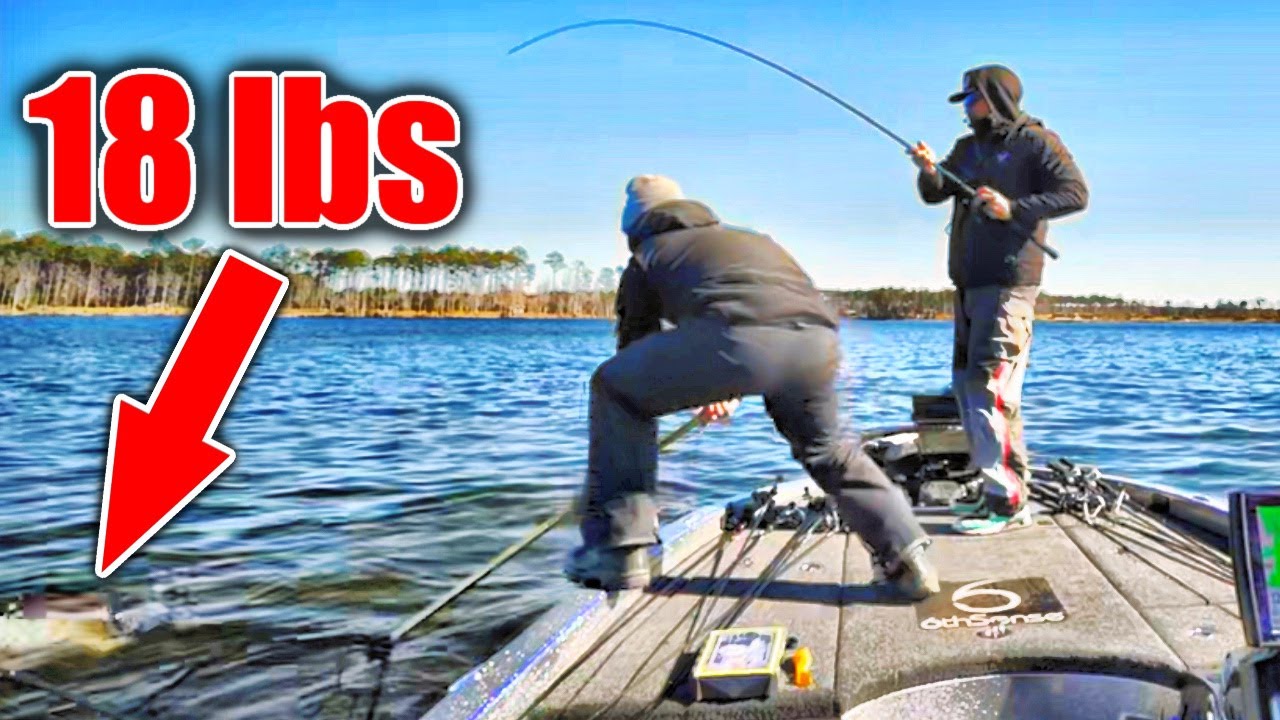 Unbelievable 18 pound bass lands first time ever
