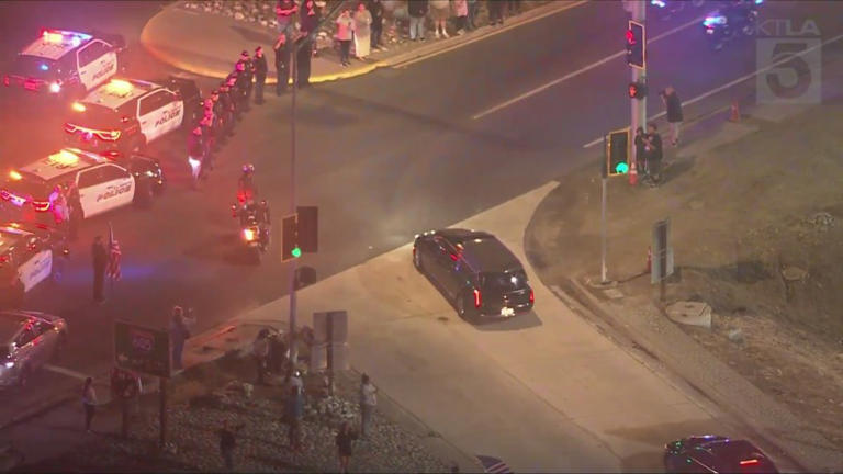Procession held for fallen Baldwin Park officer, killed in line of duty