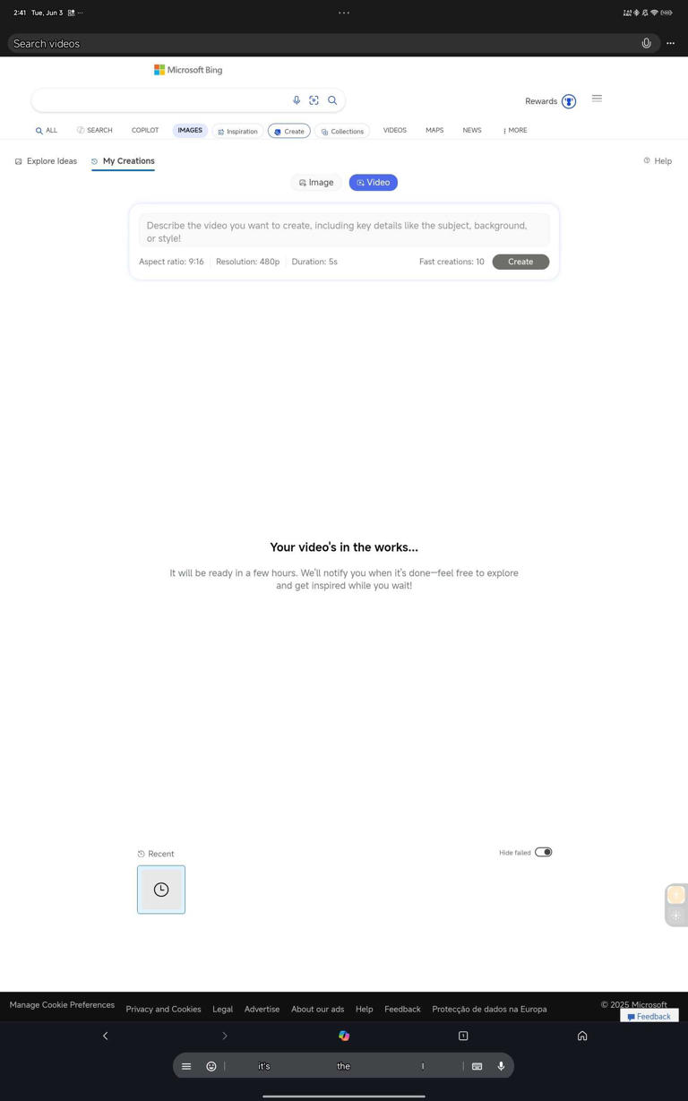 Bing wants to lure you away from Google with a free AI video generator
