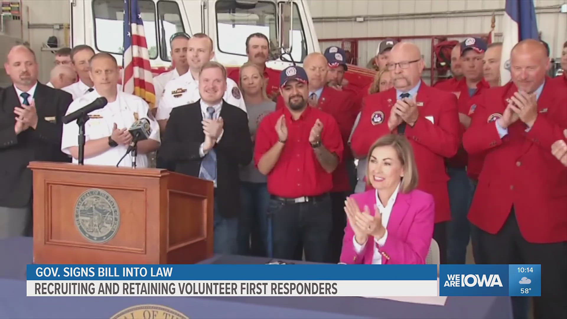 Gov. Reynolds signs bill to support volunteer first responders