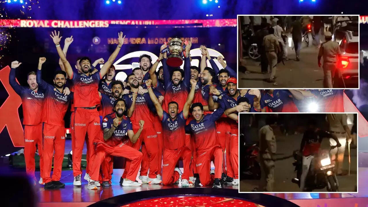 Watch: RCB title celebrations go wild as police use lathis to control ...