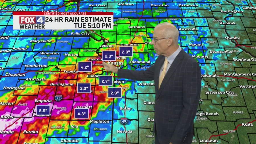 FOX4 Forecast: Rain continues Tuesday night before moving away