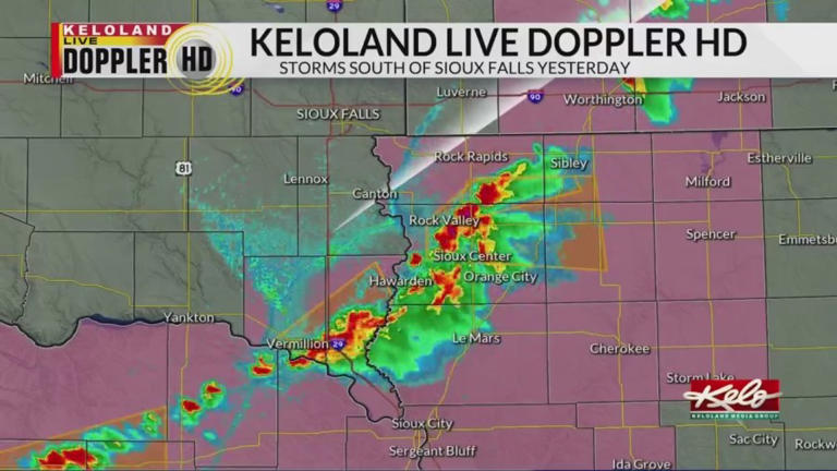 Storms tear through KELOLAND Monday