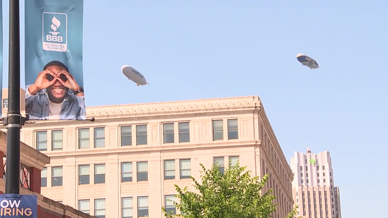 Look to see all the Goodyear Blimps together over NE Ohio today
