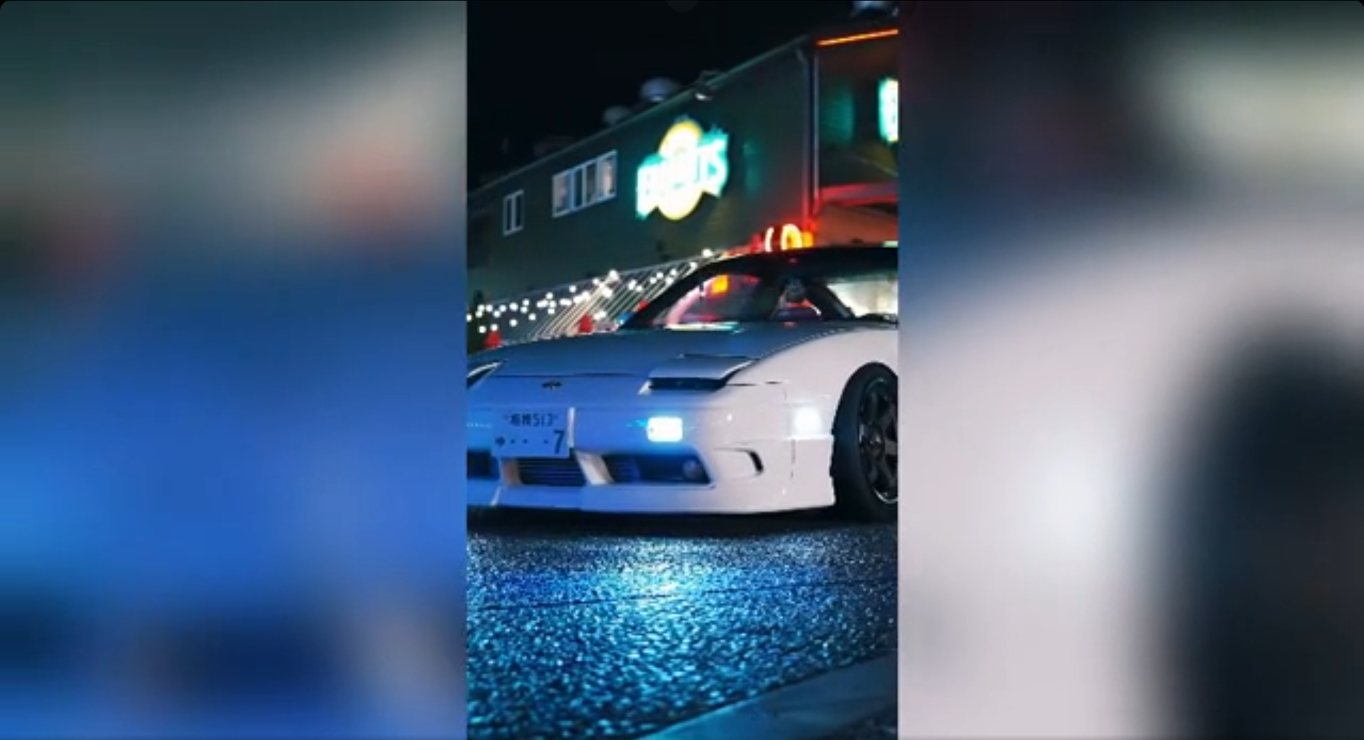 Showing Off the White Car in Style