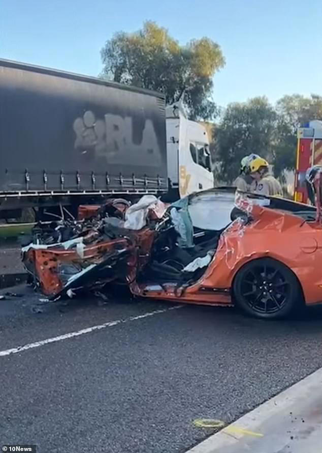 Tragedy as passenger dies after luxury supercar smashes into a parked truck
