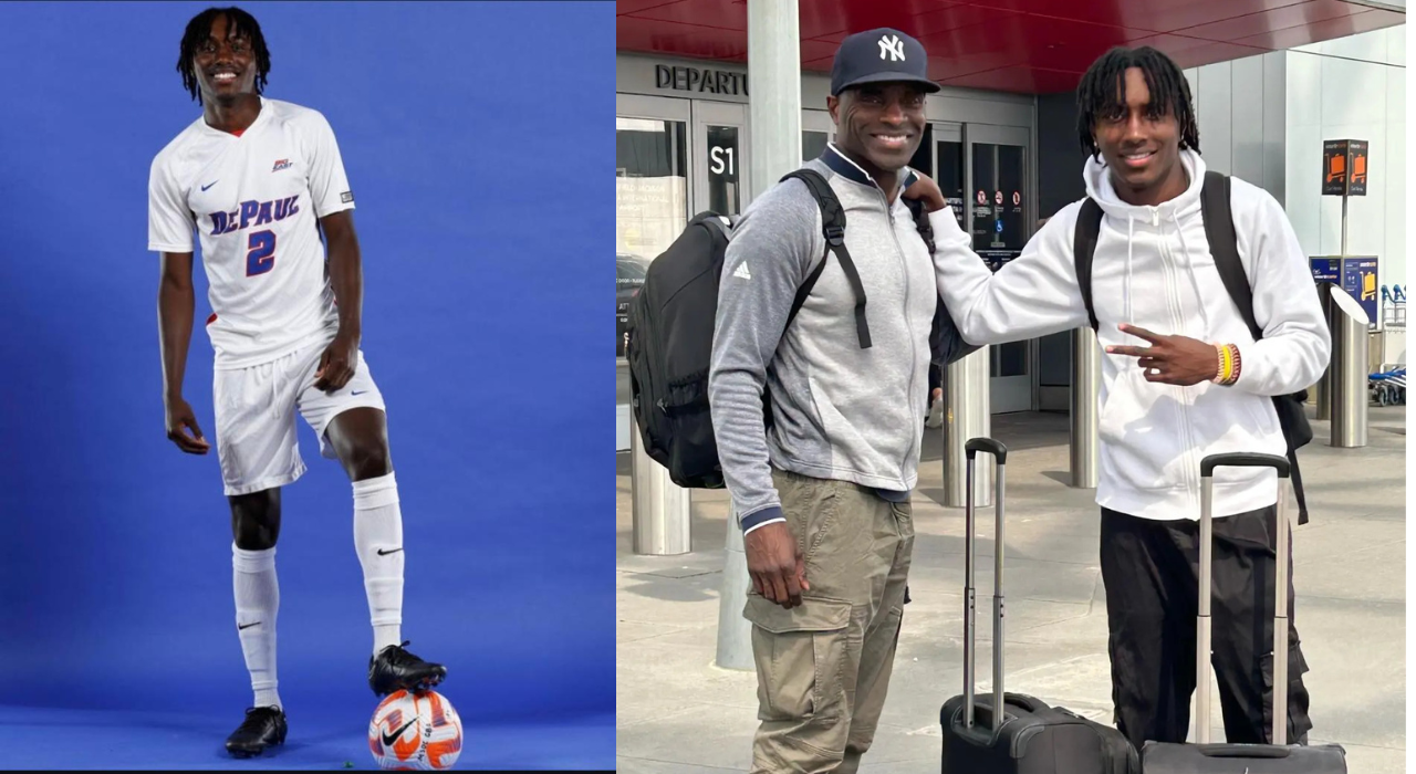 DePaul soccer player Chase Stegall, son of former NFL star Milton ...