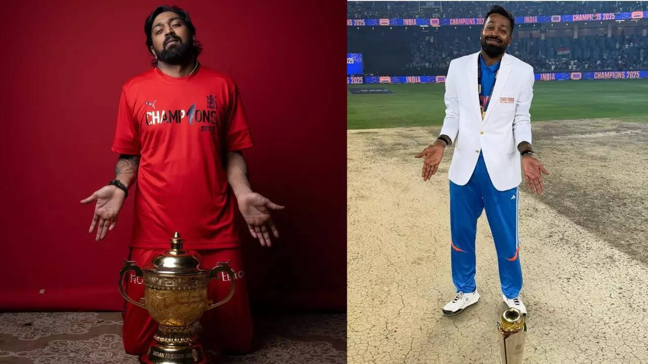 Krunal Pandya mimics brother Hardik Pandya's trophy celebration after ...