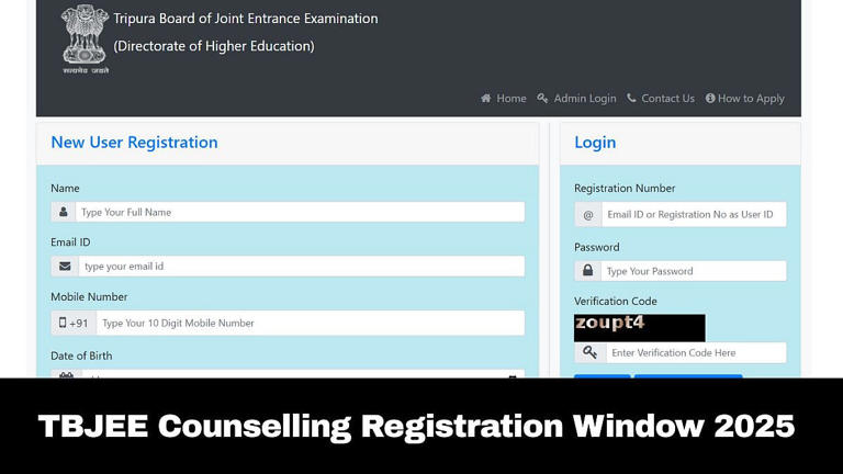 TBJEE Counselling Registration 2025 Process Starts At jeeonline.tripura ...