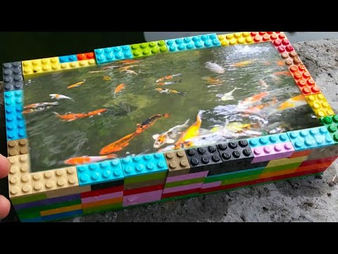 LEGO + Water + Fish?! DIY LEGO Aquarium Pond Madness!