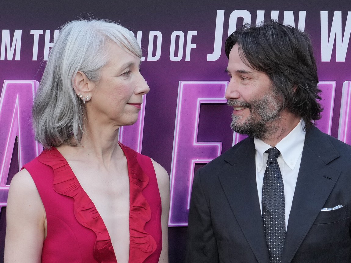 Keanu Reeves and Alexandra Grant delight with red carpet appearance
