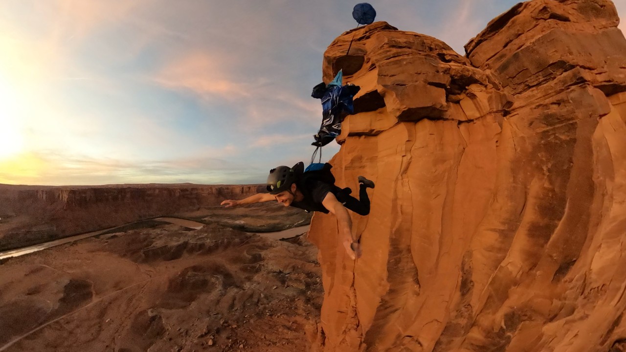 Sunset BASE jump in Moab | Immersive 360 VR