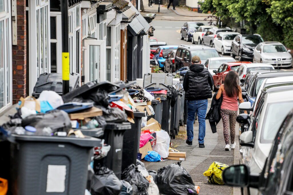 Rubbish piles up on Birmingham streets as bin strike hits week 13