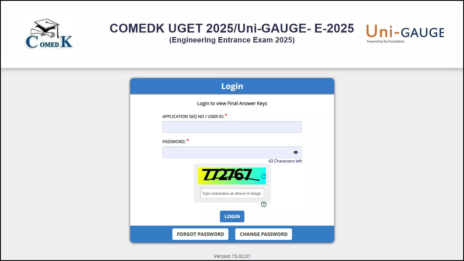 COMEDK UGET 2025 final answer key released at comedk.org; scorecard on ...