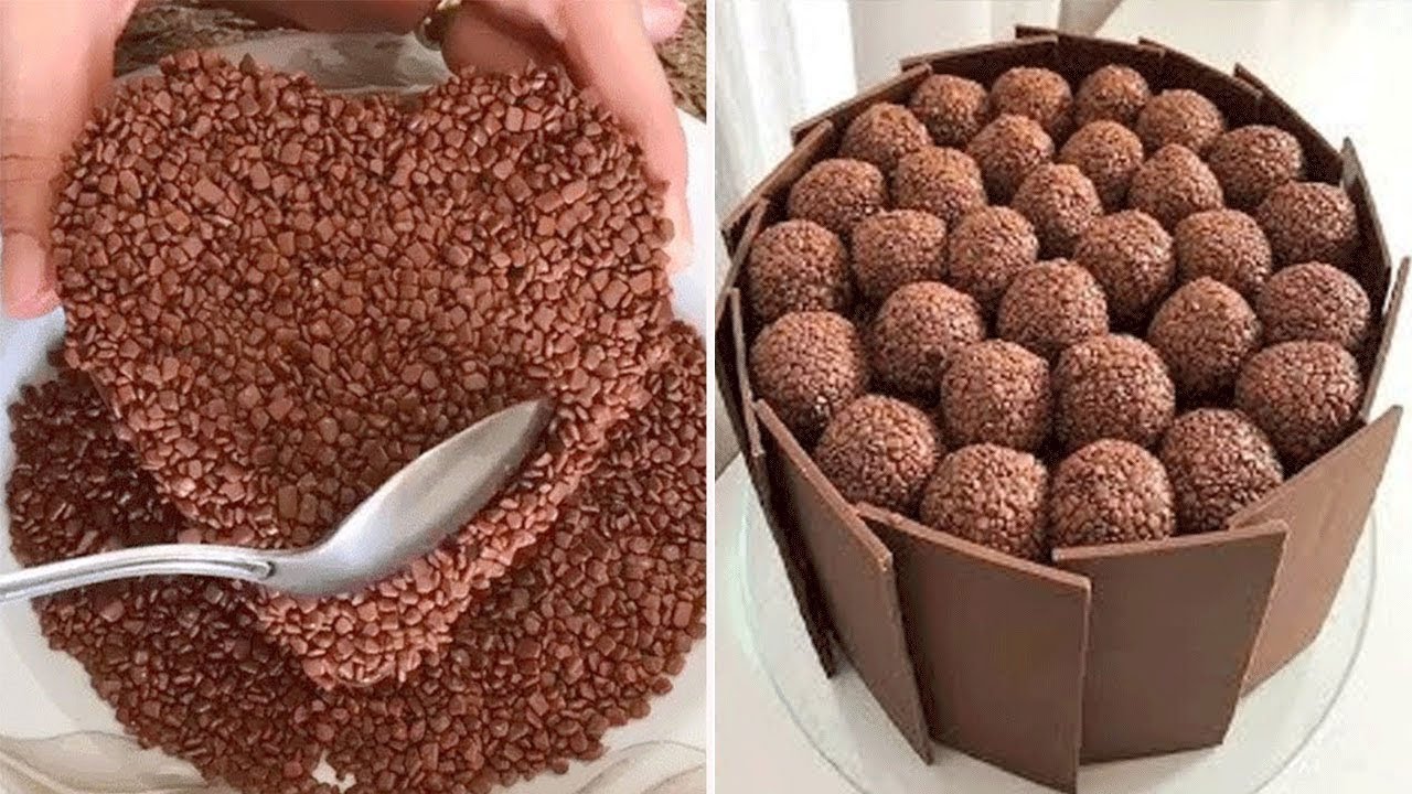 Heart-Shaped Chocolate Cake Art & Brigadeiro Cake Perfection 🍫 ️ ...