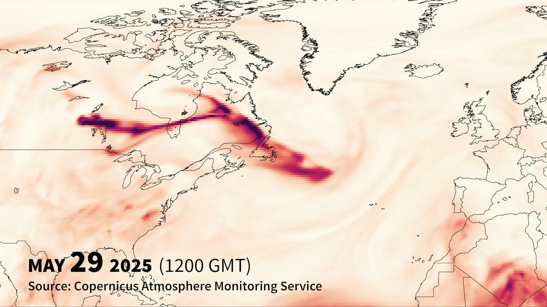 ANIMATED MAP - Smoke from Canadian fires reaches Europe