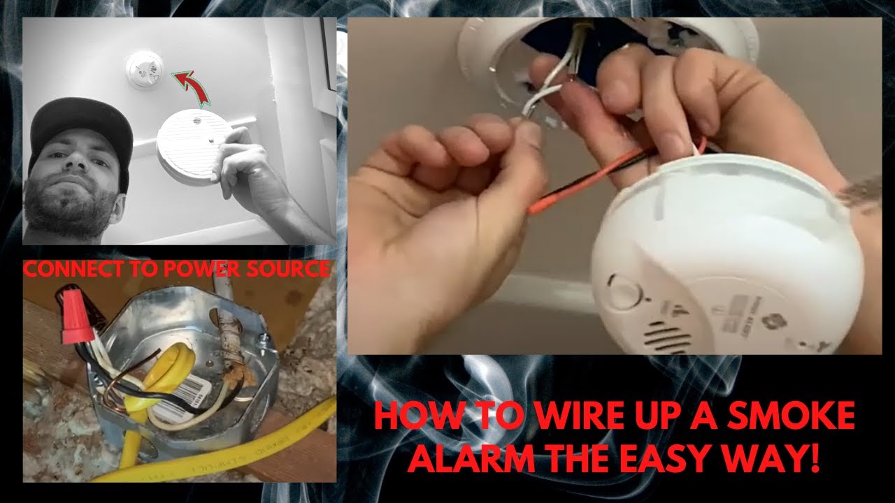 Simple method for wiring a smoke and carbon monoxide detector