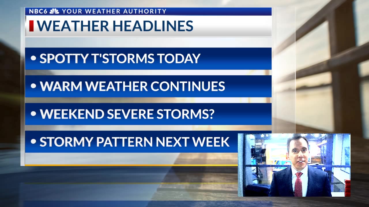 Stormy pattern returns through the weekend and into next week