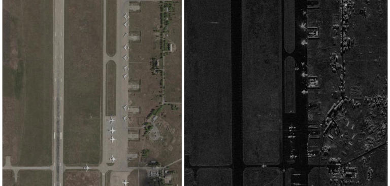Nach „Operation Spinnennetz“ – Neue Satellitenbilder zeigen zerstörte ...