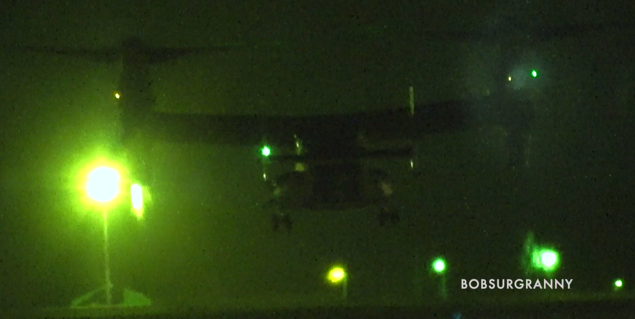 CV-22 Osprey at Night – Glowing Rotor Blades Light Up the Sky