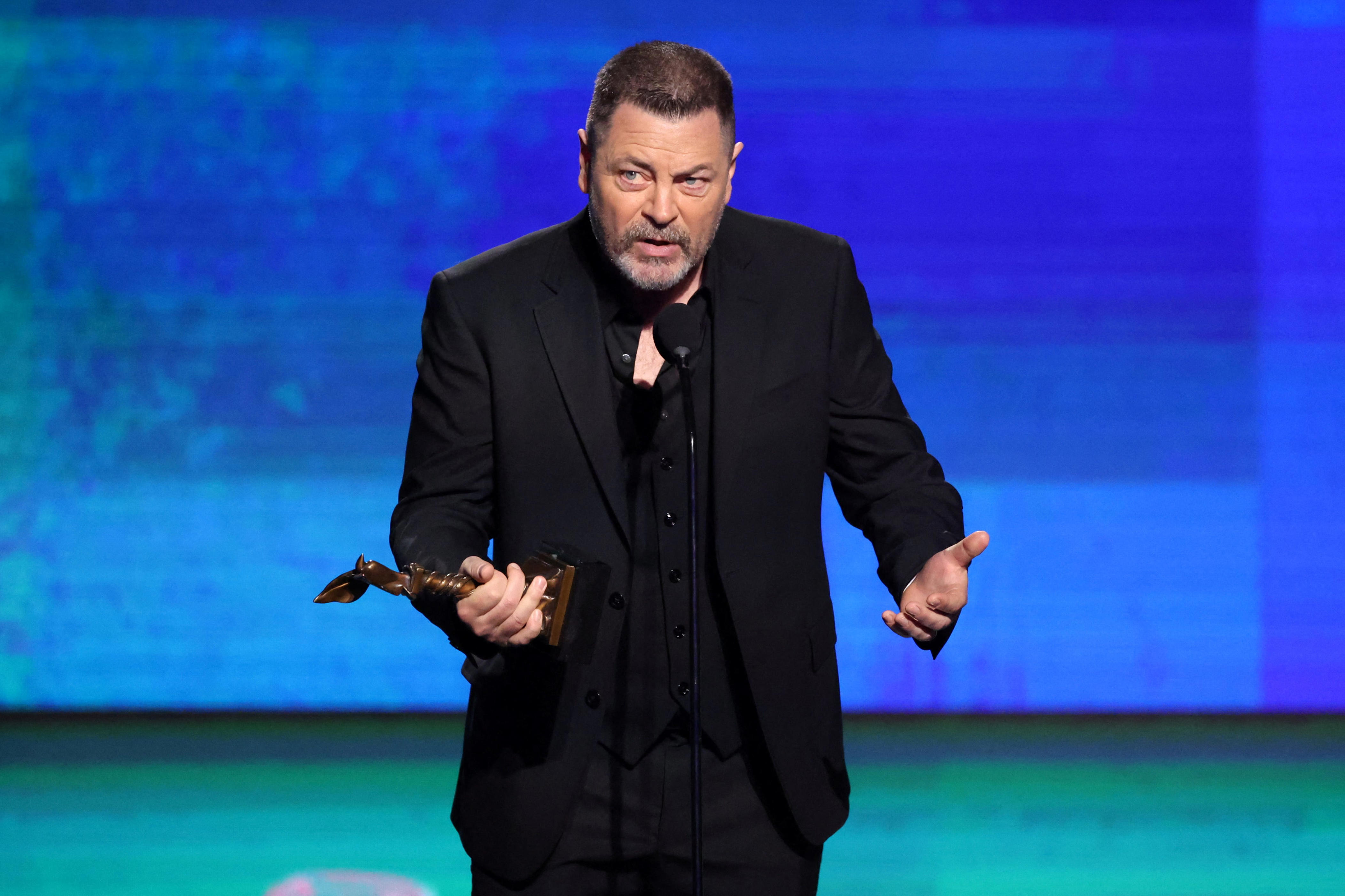 How Nick Offerman responded to a homophobic meme of his 'Parks and Rec ...