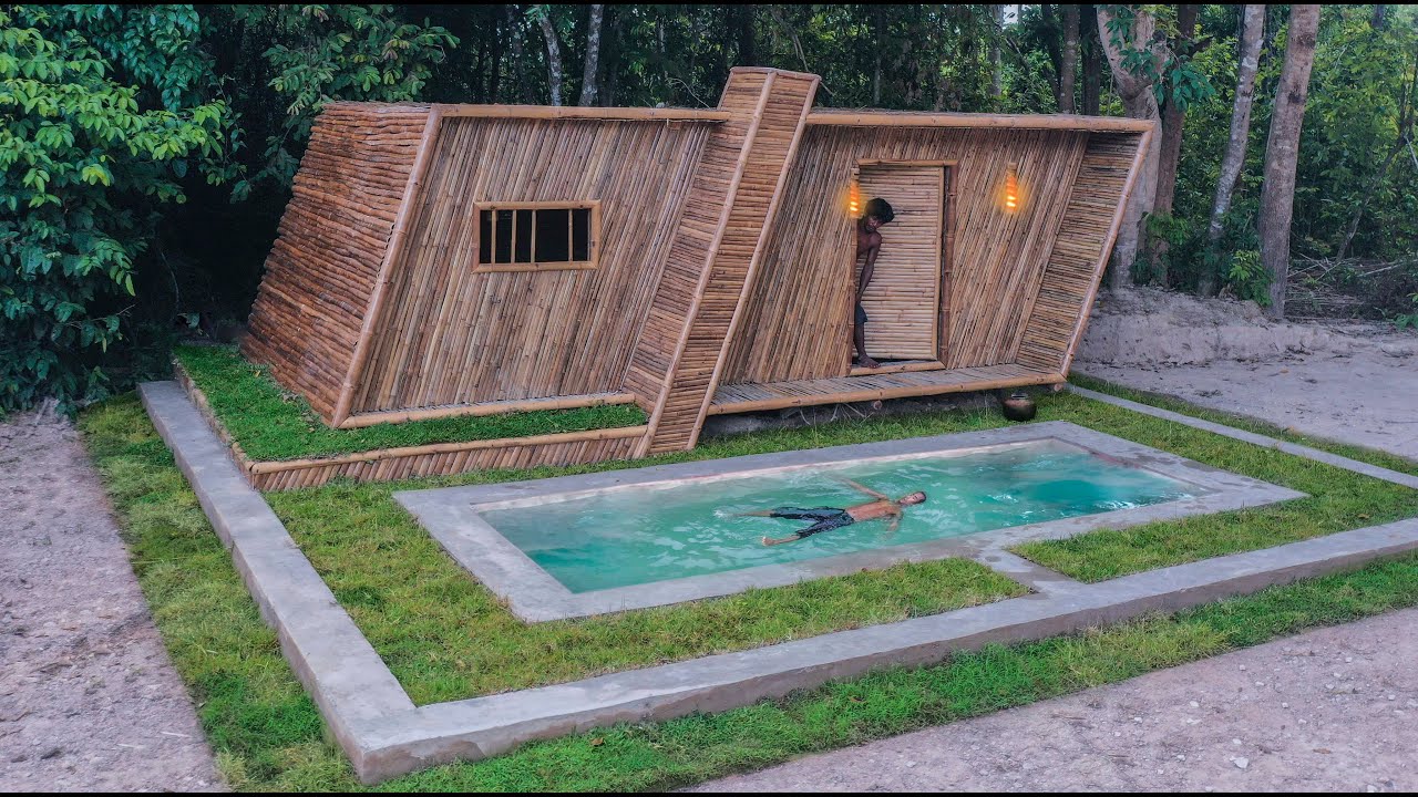 Building a Luxury Mud Villa With a Crystal Blue Swimming Pool in the ...