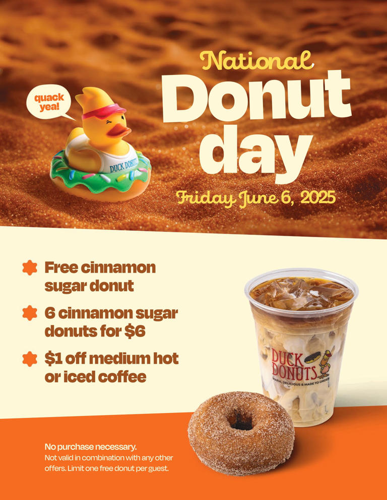 National Donut Day 2025 deals: Get free food at Dunkin', Krispy Kreme, more