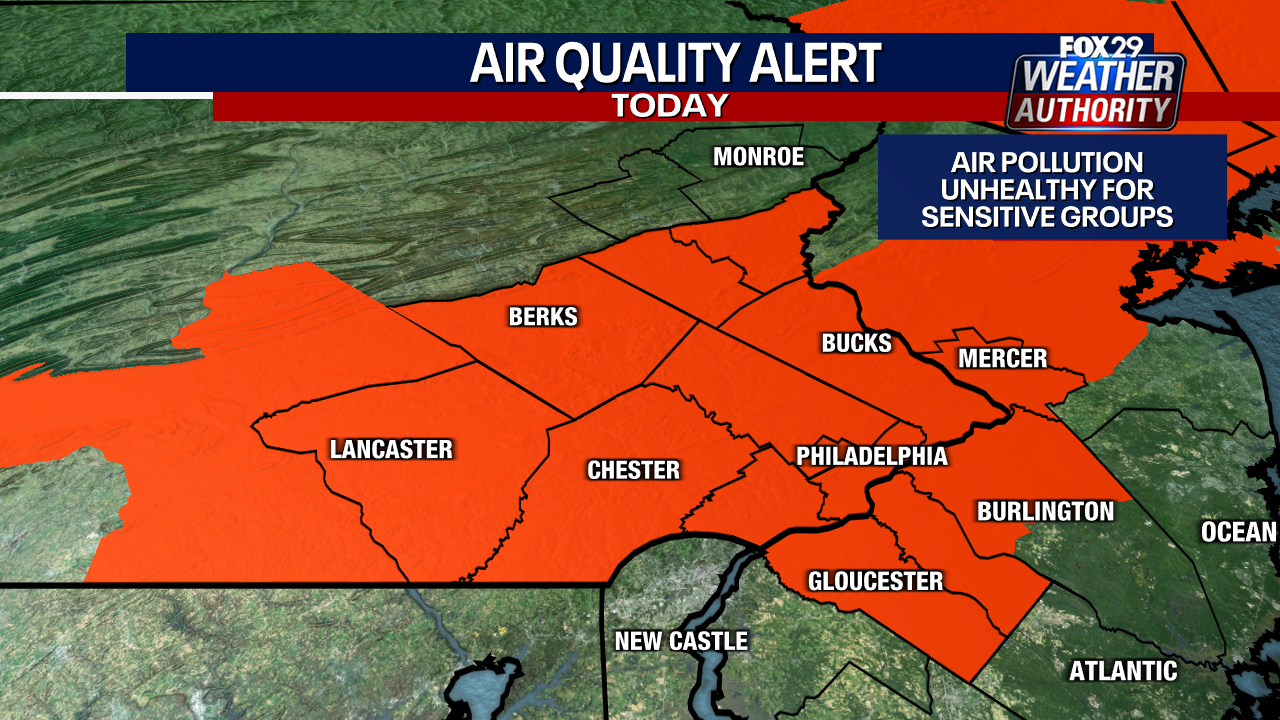 Air quality alert issued in Philadelphia area amid smoke from Canadian ...
