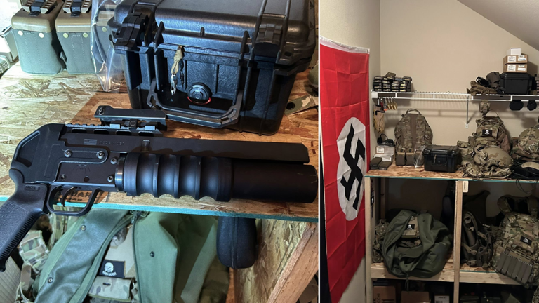 Grenade launchers, guns, explosives seized from white nationalist ...