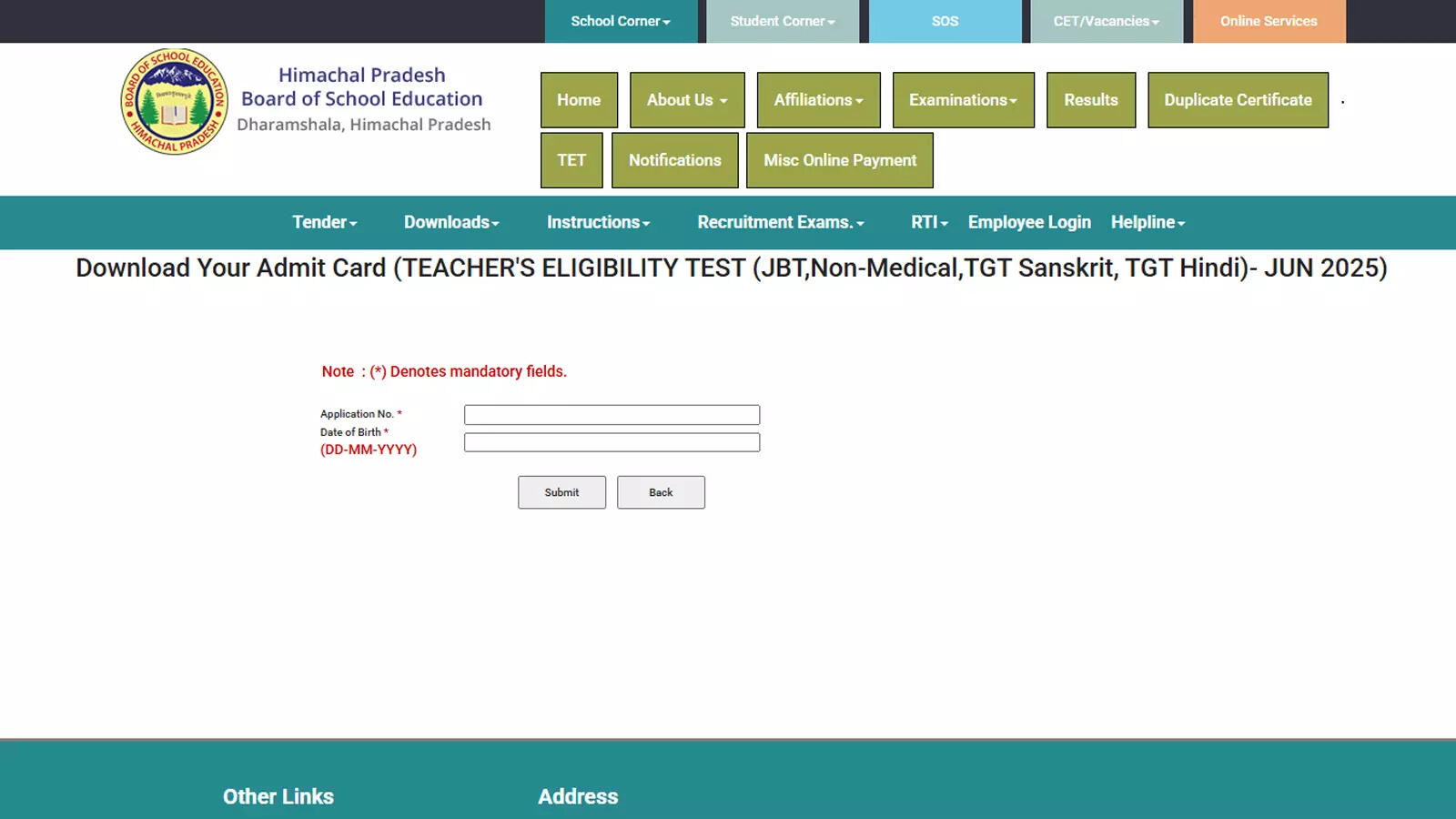 HP TET admit card: HPBOSE June 2025 TET hall tickets released at hpbose ...