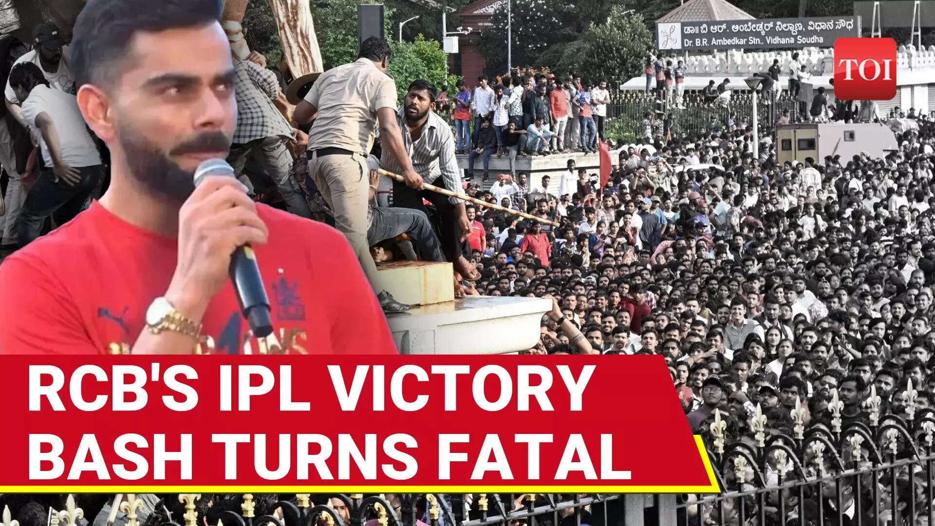 RCB Victory Parade Turns Into Nightmare; Fan Frenzy Outside Chinnaswamy ...