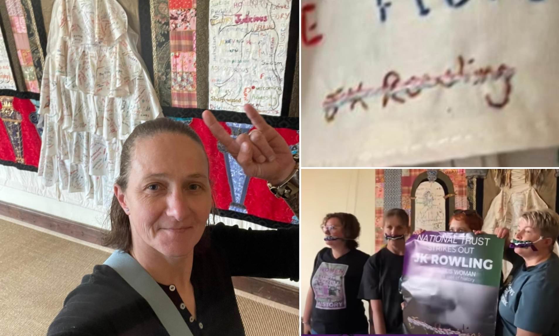 Fury as National Trust cover feminist art after activist 'corrects' JK ...